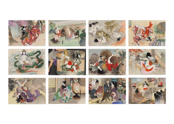 Ito Seiu | Twelve works: AUTOGRAPH SHUNGA - Junishi | MutualArt