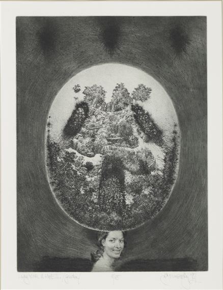 Albin Brunovsky | Lady with a Hat III. (Garden) (1981) | MutualArt