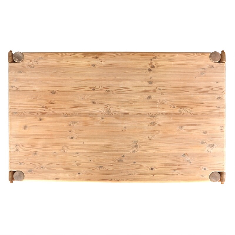Rainer Daumiller | Dining table of solid pine with two flip-up leaves ...
