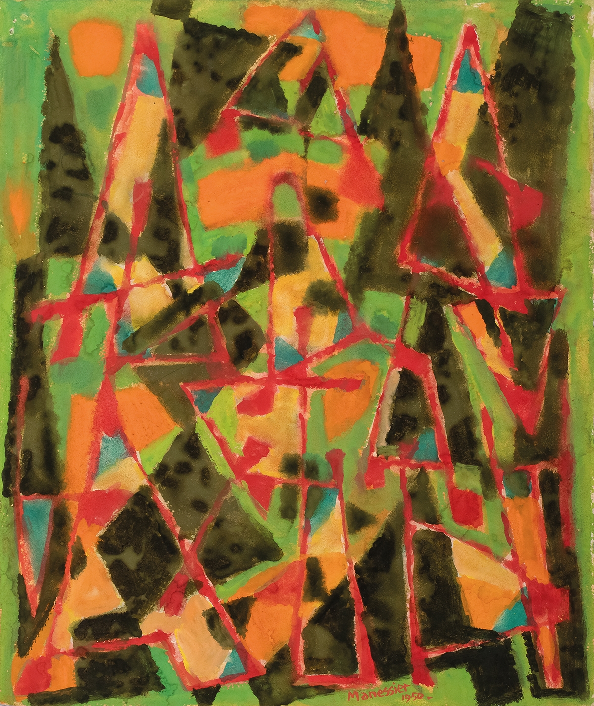 Alfred Manessier | ORAGE SUR LES MOULINS DE MONGO (1963) | MutualArt