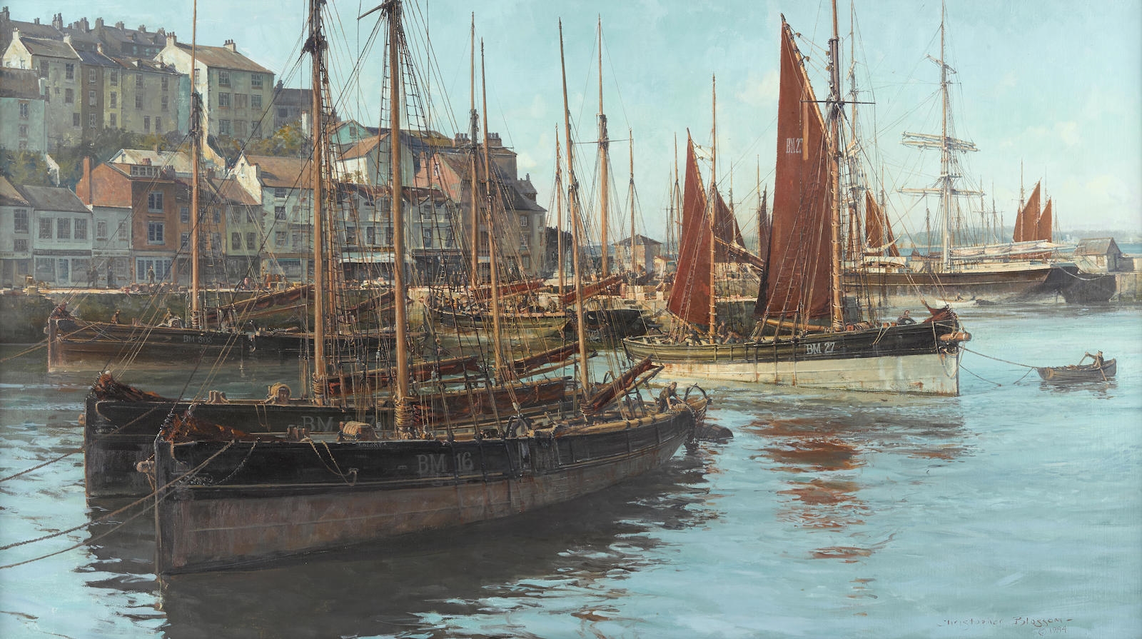 Christopher Blossom | View of Brixham Harbor, England | MutualArt