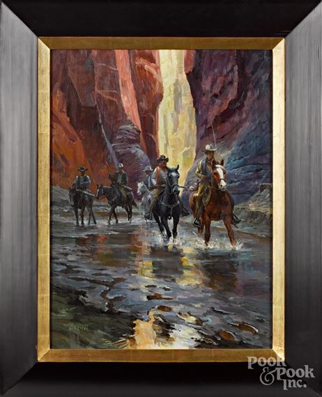 Robert Lavin | Men on horseback | MutualArt