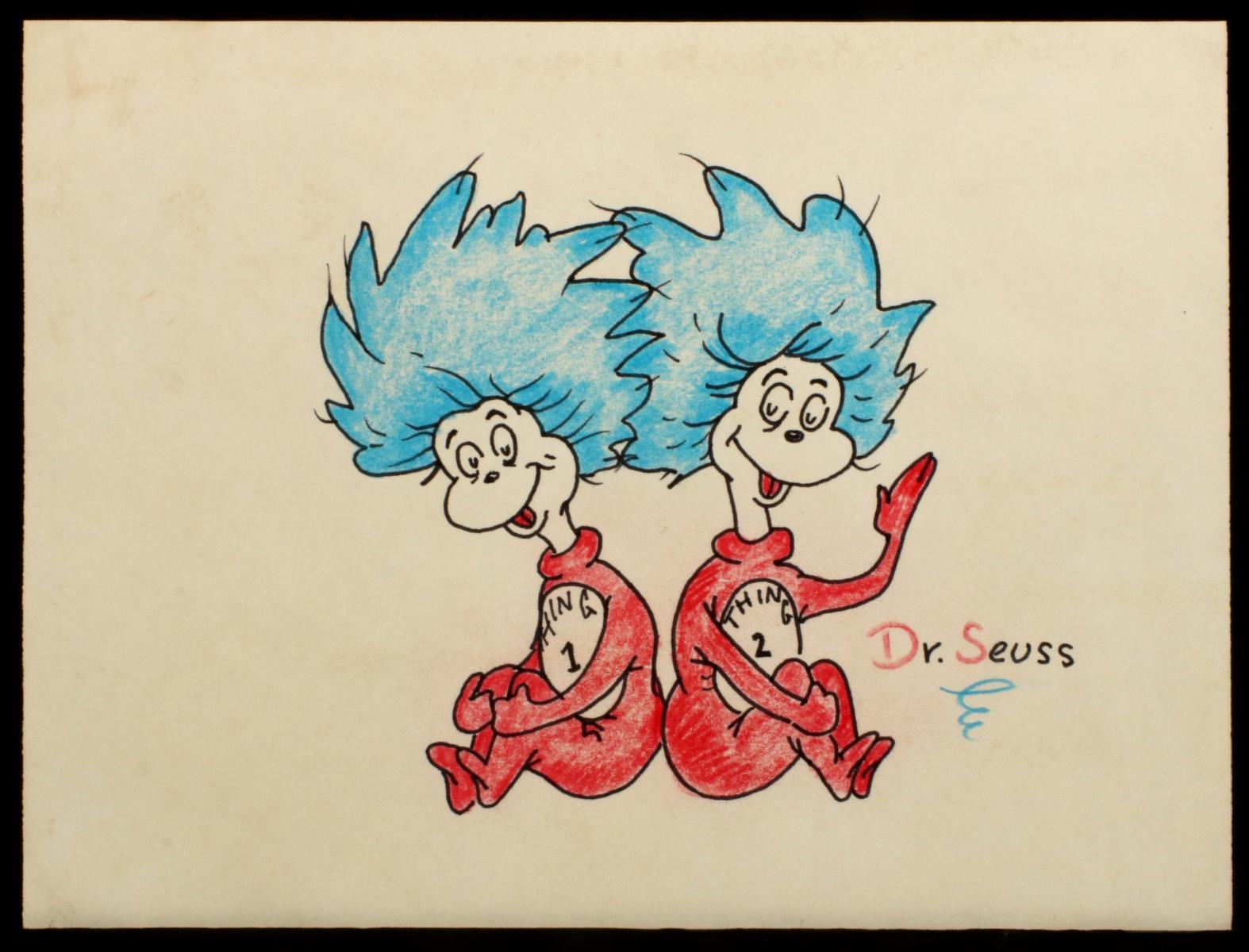 Thing 1 And Thing 2 Drawing