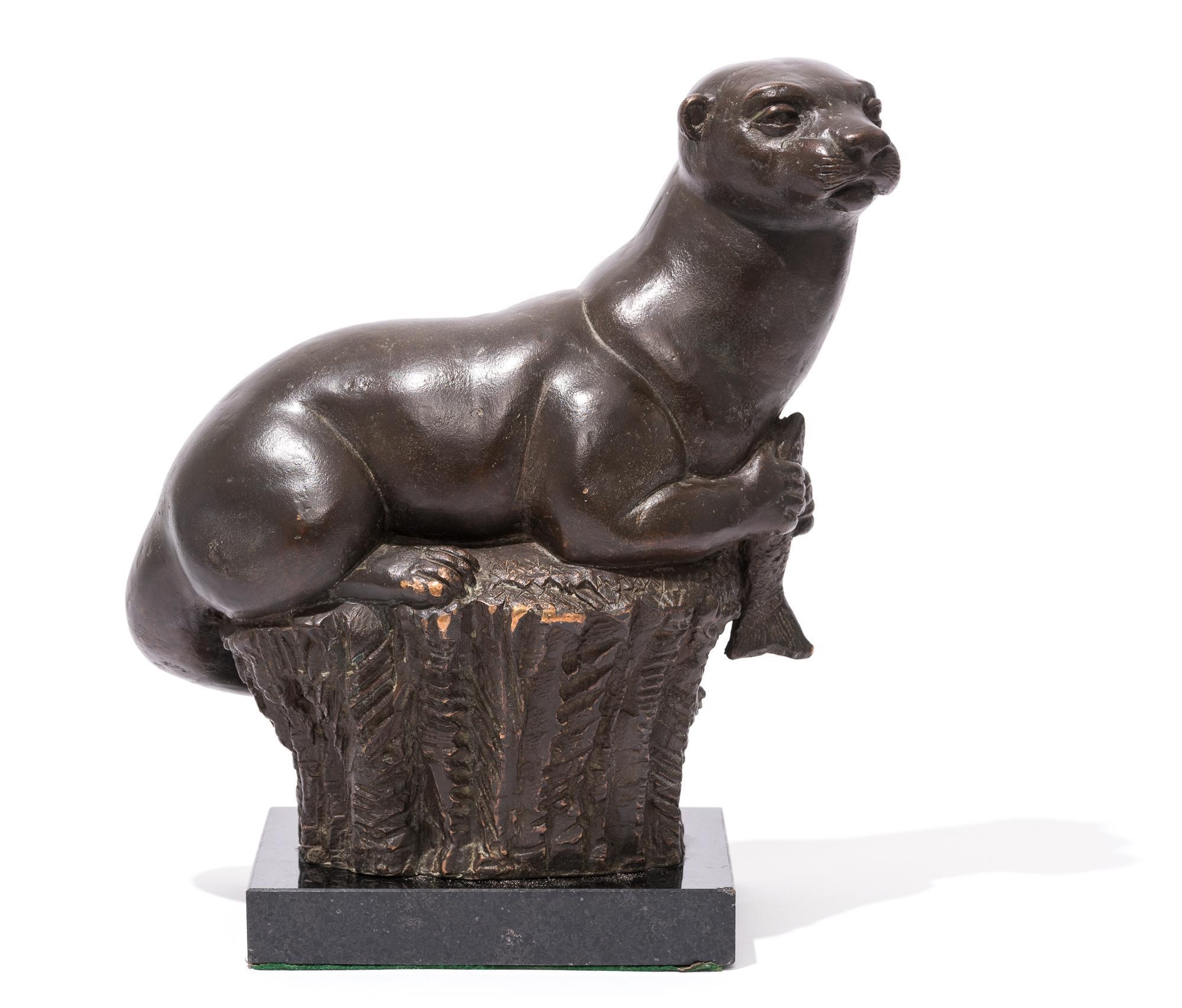 Charles Umlauf | Otter with Fish | MutualArt