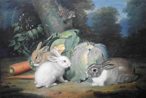 Jacob Samuel Beck | Detailreich ausgeführtes Gemüsestillleben mit drei ...