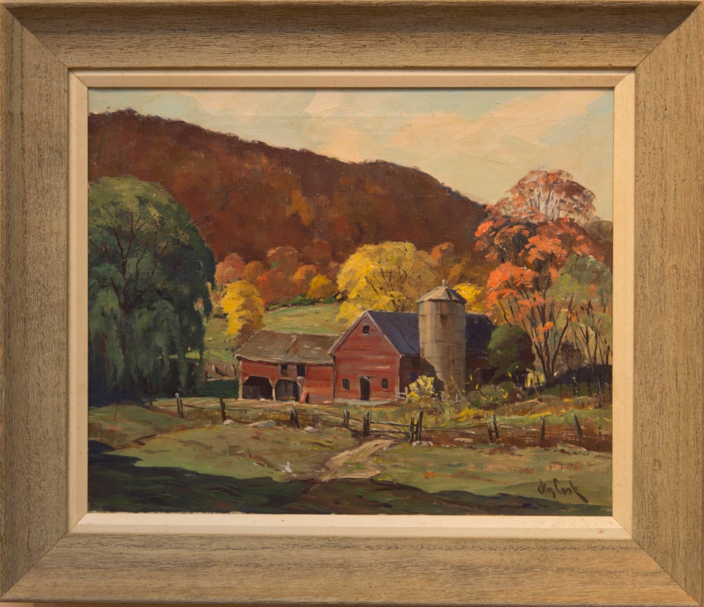 Otis Cook | New England Farm with Silo | MutualArt
