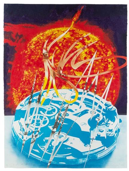 James Rosenquist | Sun Sets on the Time Zone (1989) | MutualArt