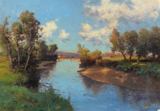 Julian Walbridge Rix | A tonal landscape at sunset | MutualArt