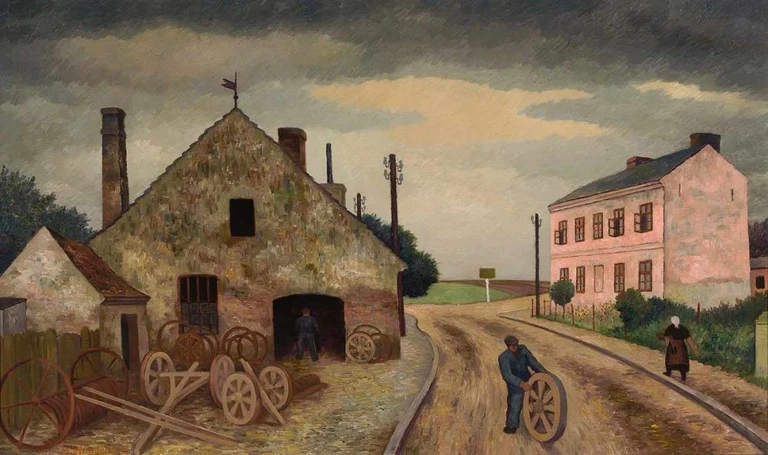 Gustav Wunderwald | Dorf in der Mark (Circa 1930) | MutualArt