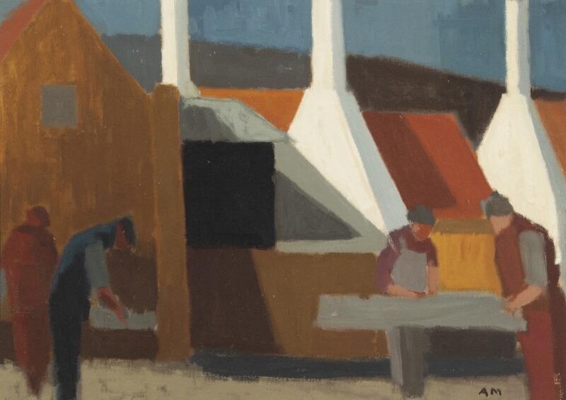 Axel Munch | View from Bornholm with smokehouse | MutualArt