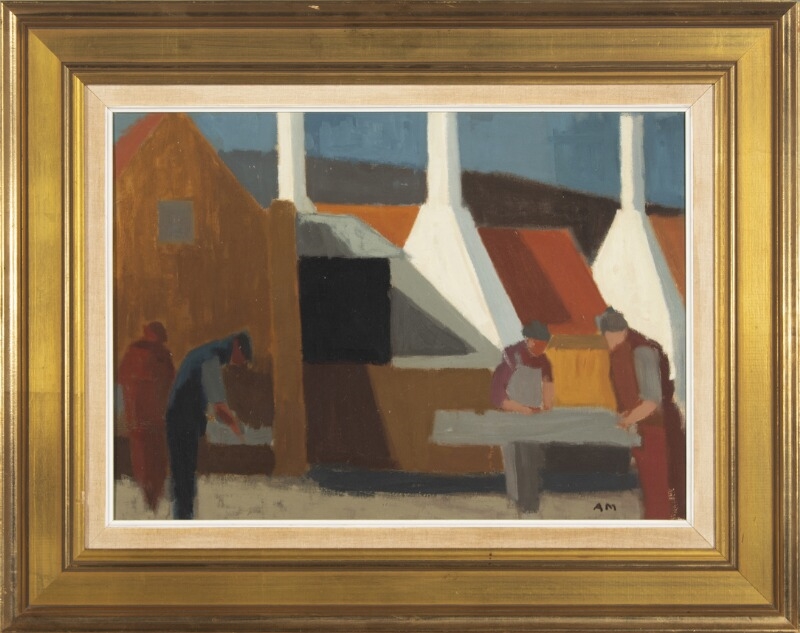 Axel Munch | View from Bornholm with smokehouse | MutualArt