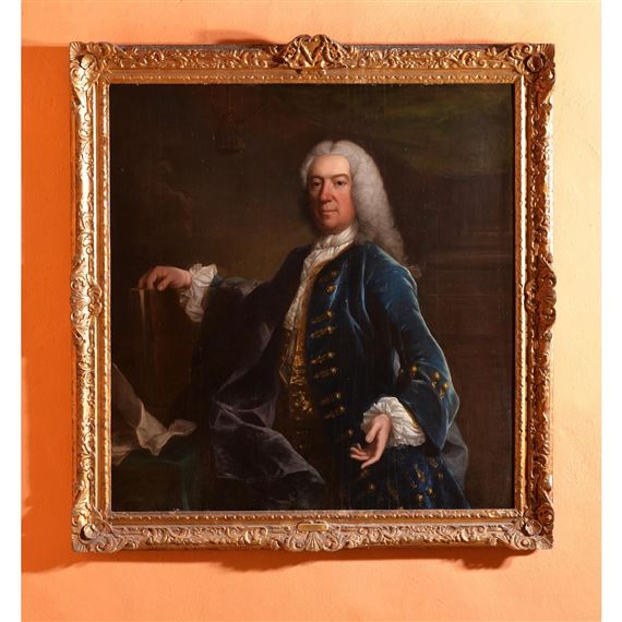 Francis Hayman | Portrait of James Vernon in a Blue Coat and Gold ...