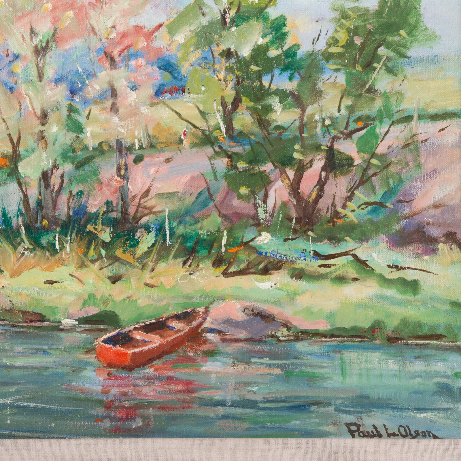 Paul L. Olson | Impressionist Landscape with River | MutualArt