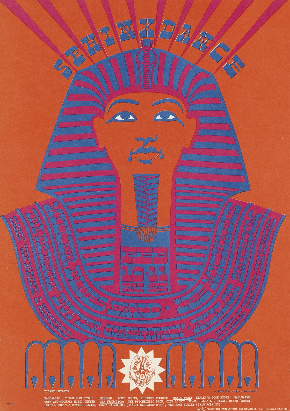 Victor Moscoso | [AVALON BALLROOM / CONCERTS.] Group of 3 posters. 1967. | MutualArt