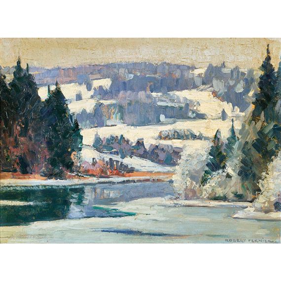 Robert Fernier | Lac St. Point - hiver (1957) | MutualArt