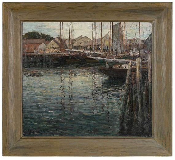 Wilson Irvine | Harbor Scene | MutualArt