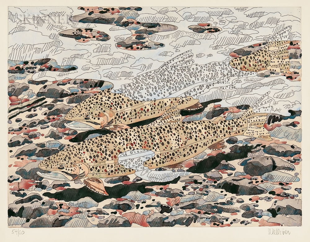 Neil Welliver | Trout and Reflections (1980) | MutualArt
