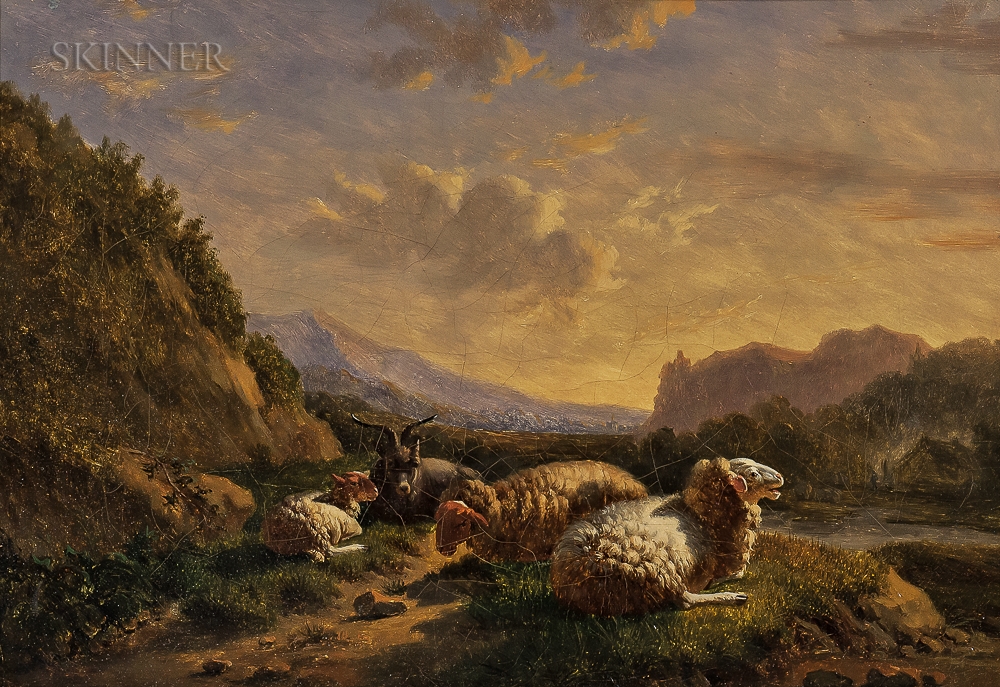 Jacobus Stachouwer | Sheep in a Rugged Landscape | MutualArt