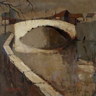 Rijlaarsdam Jan | Accordion player with elegant lady | MutualArt