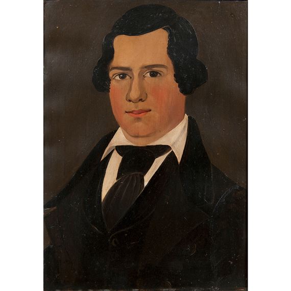 Sturtevant J. Hamblin | Portrait of a gentleman with black coat and ...