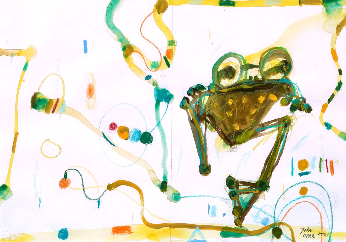 John Olsen | FROG IN THE RAIN | MutualArt