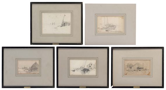 George W. Harvey | Five landscape sketches | MutualArt