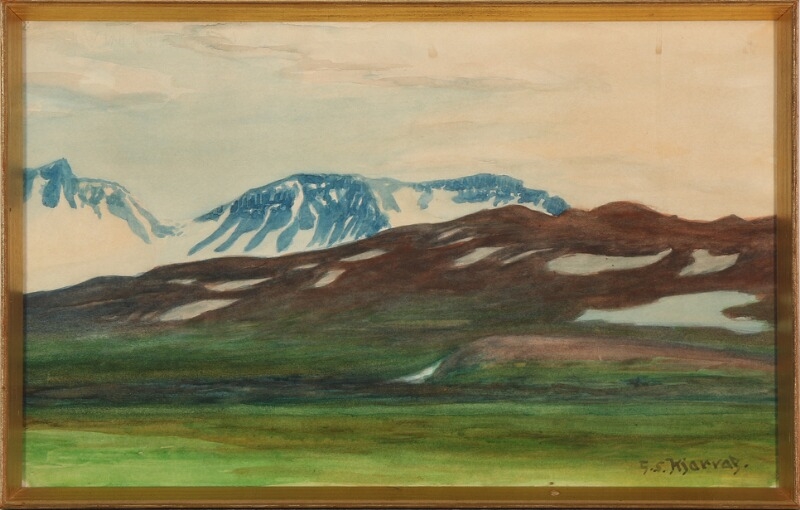 Jóhannes Kjarval | Snowy Mountains, Iceland | MutualArt