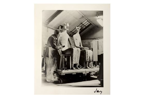 Elsbeth Juda | 2 WORKS: HENRY MOORE IN HIS STUDIO AT MUCH HADHAM ...