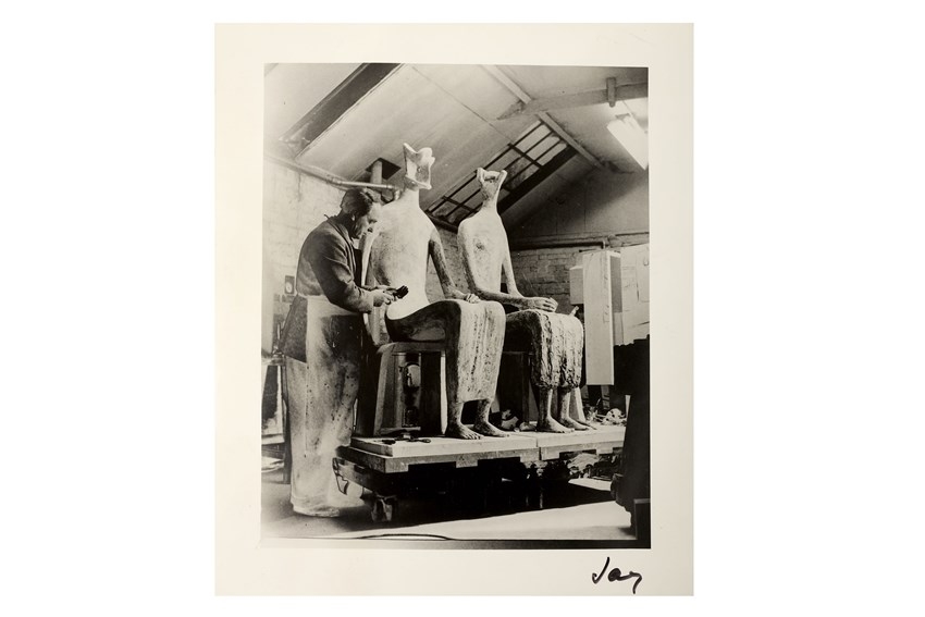 Elsbeth Juda | 2 WORKS: HENRY MOORE IN HIS STUDIO AT MUCH HADHAM ...