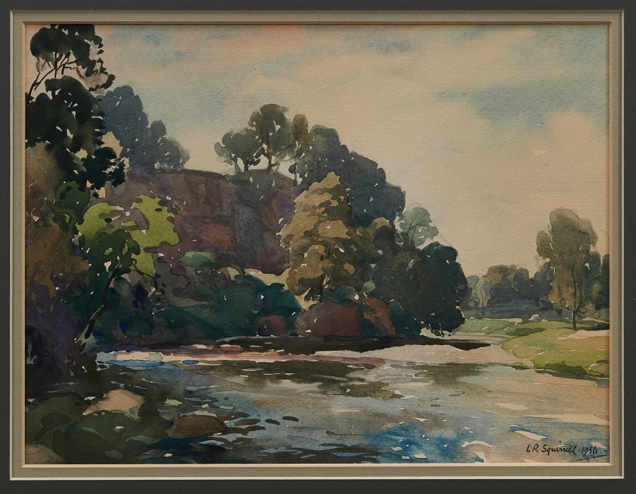Leonard Russell Squirrell | The Wharfe at Bolton Abbey (1936) | MutualArt
