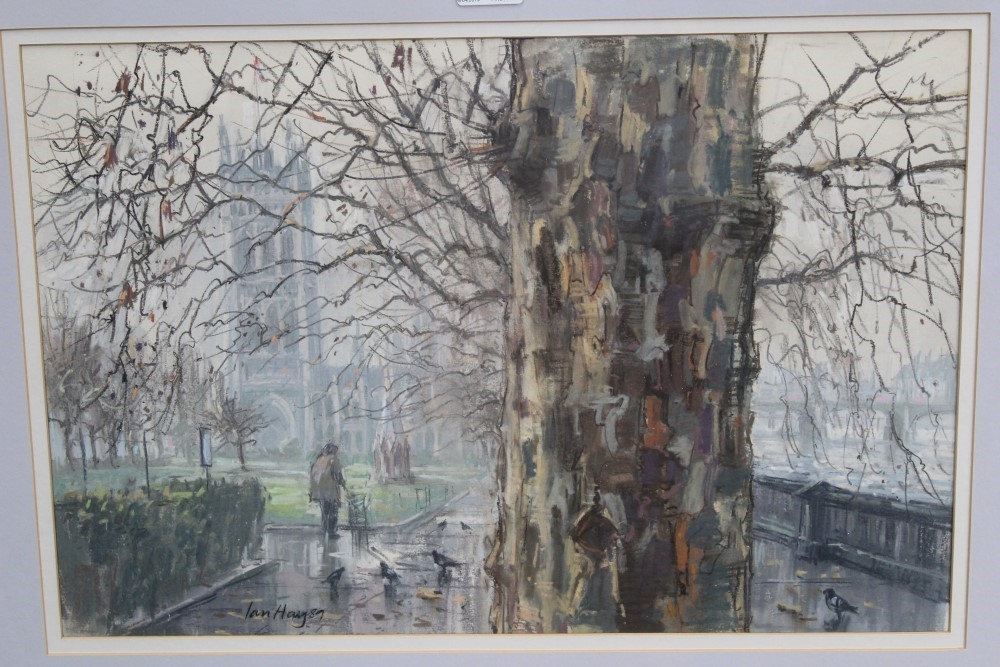 Ian Hay | Westminster on a wet day (1989) | MutualArt
