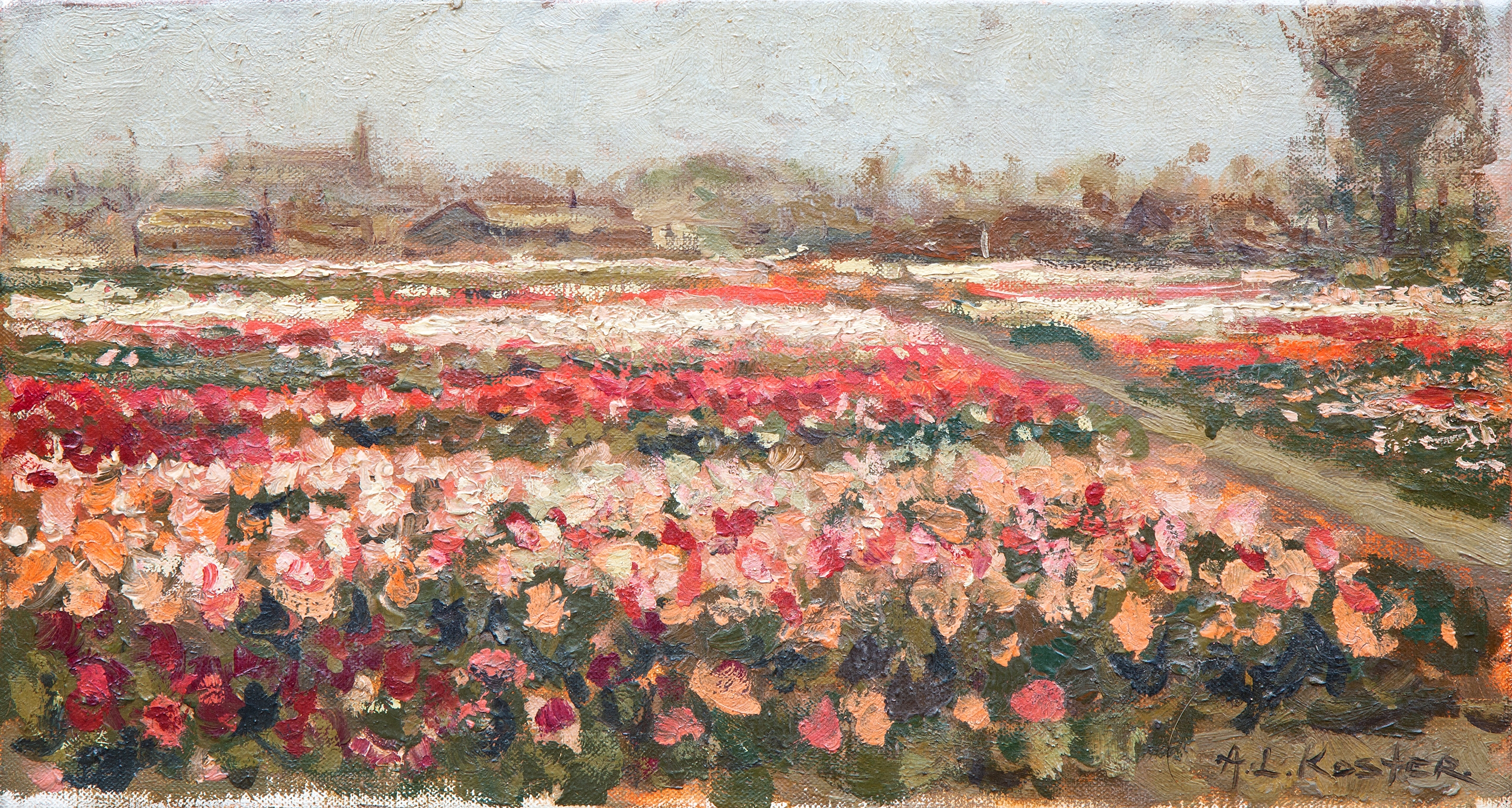 Antonie Louis Koster | A bulbfield | MutualArt