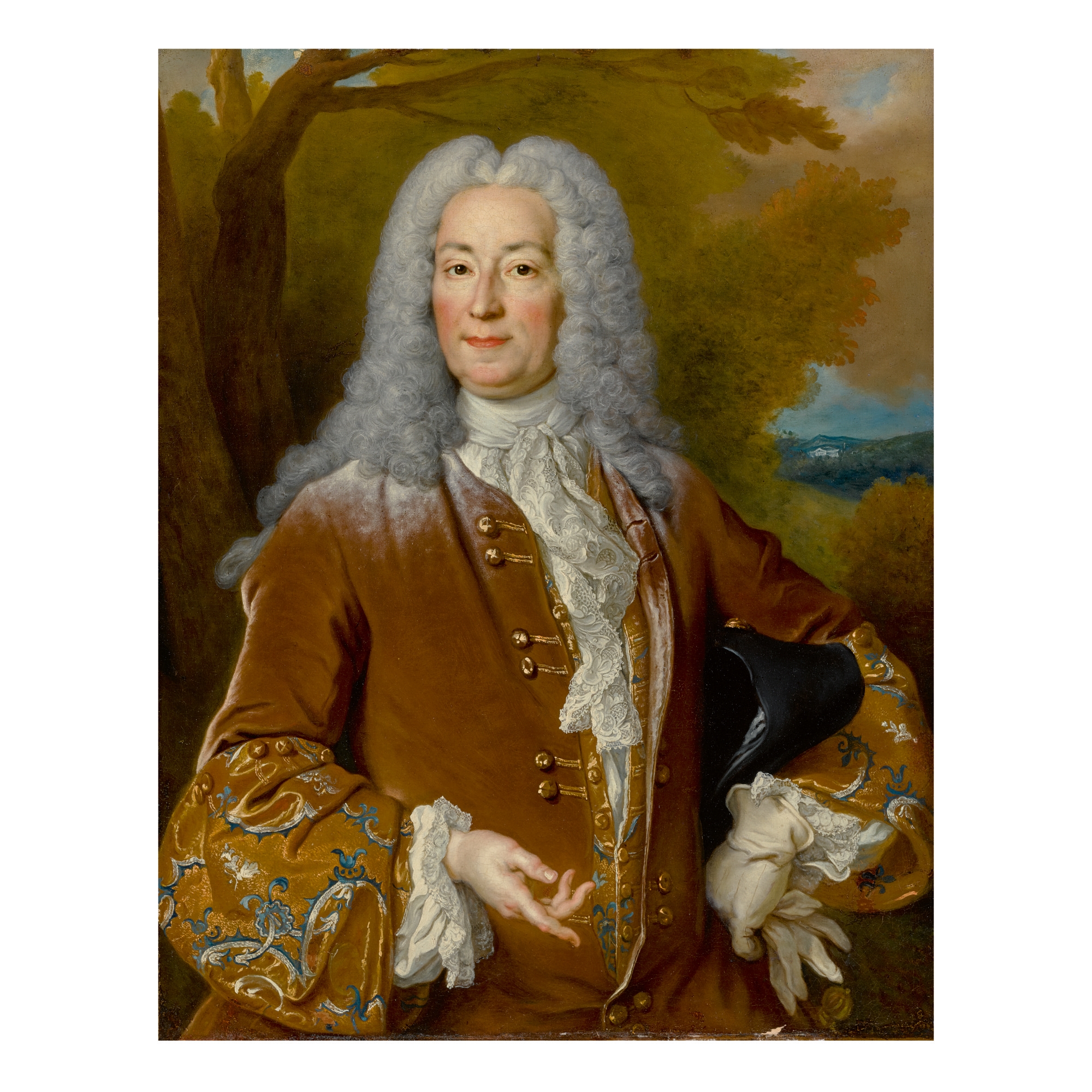 Nicolas de Largilliere | Portrait of Nobleman with a Powdered Wig ...