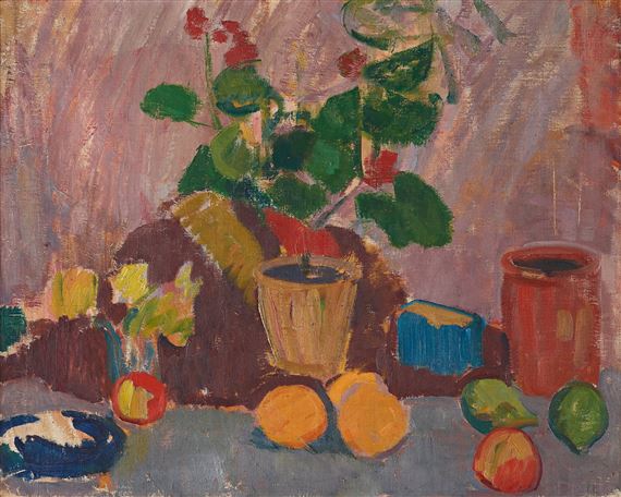 Karl Oscar Isakson | Still life with flower and fruits | MutualArt