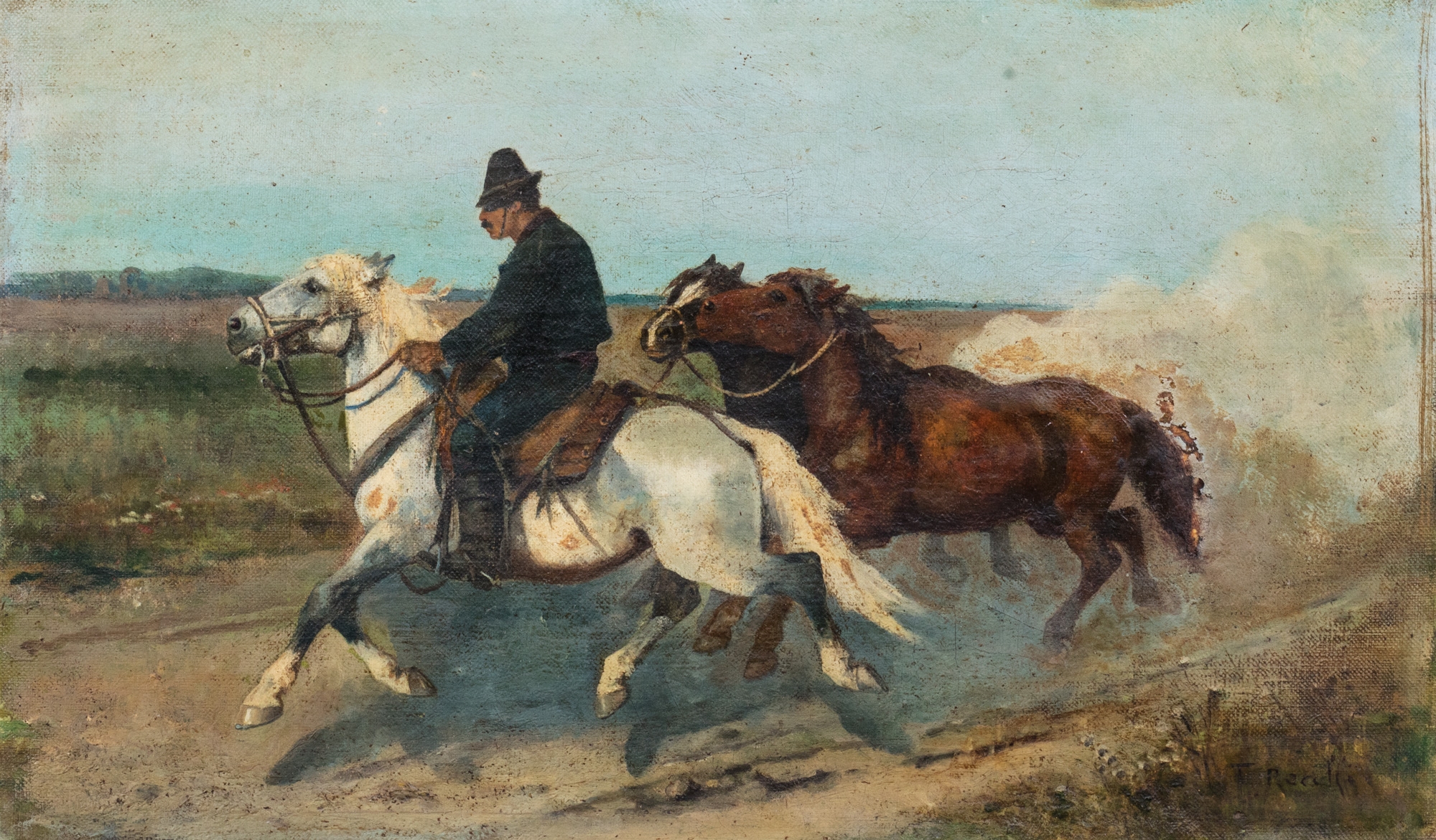 Francesco De Rocchi | Buttero at Gallop | MutualArt