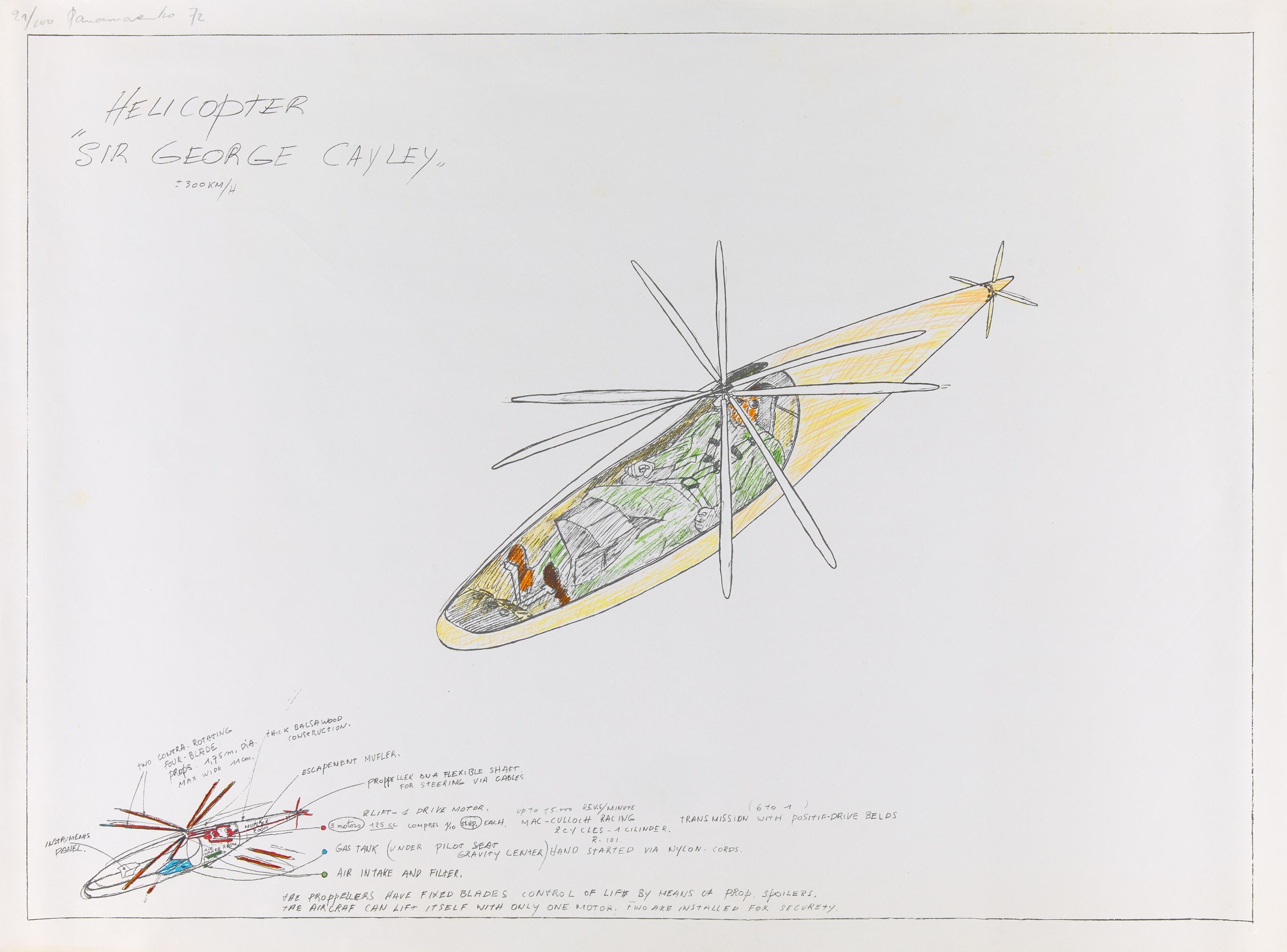Panamarenko | Helicopter Sir George Cayley (1972) | MutualArt