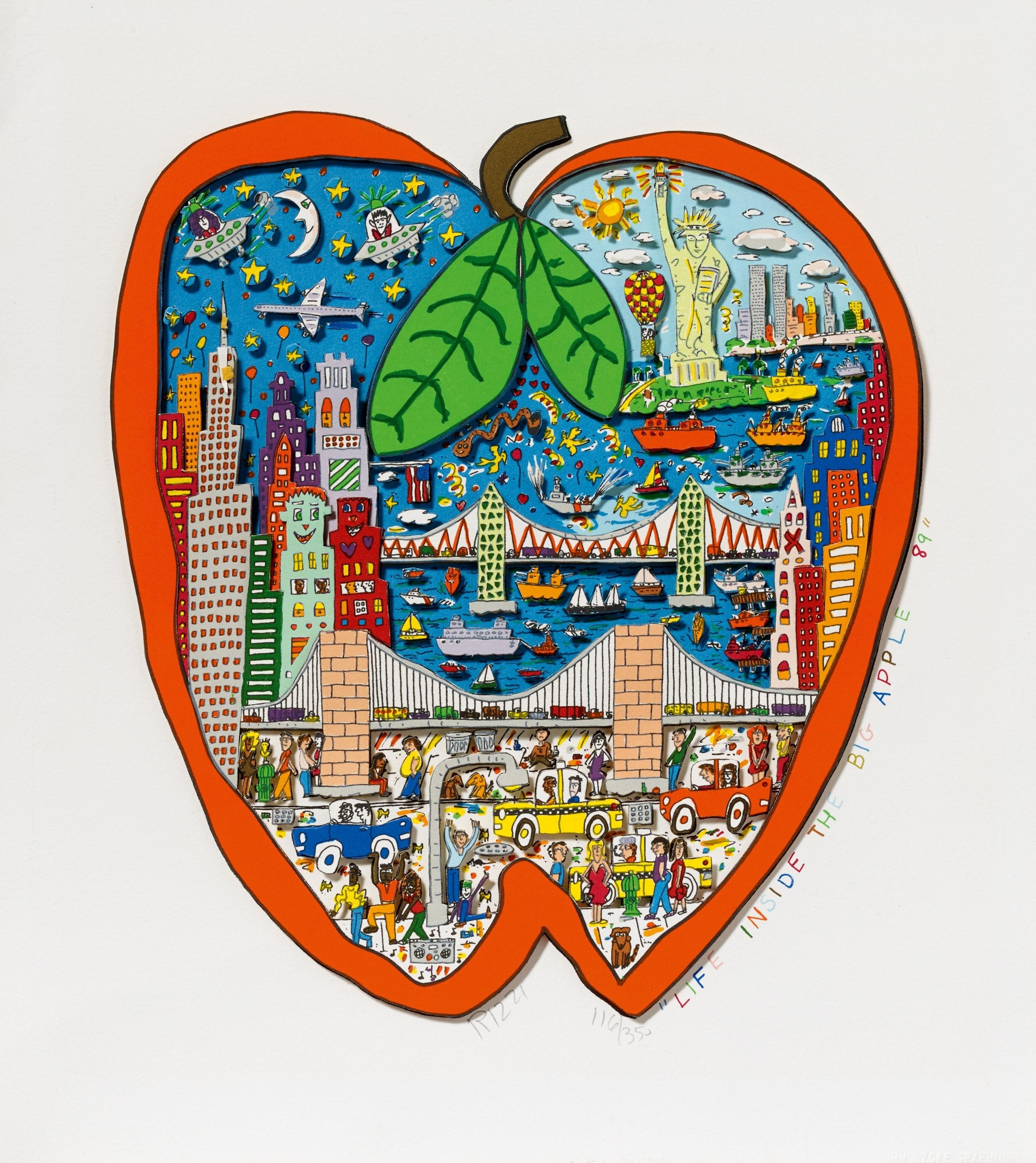 James Rizzi | Life inside the big apple (1989) | MutualArt