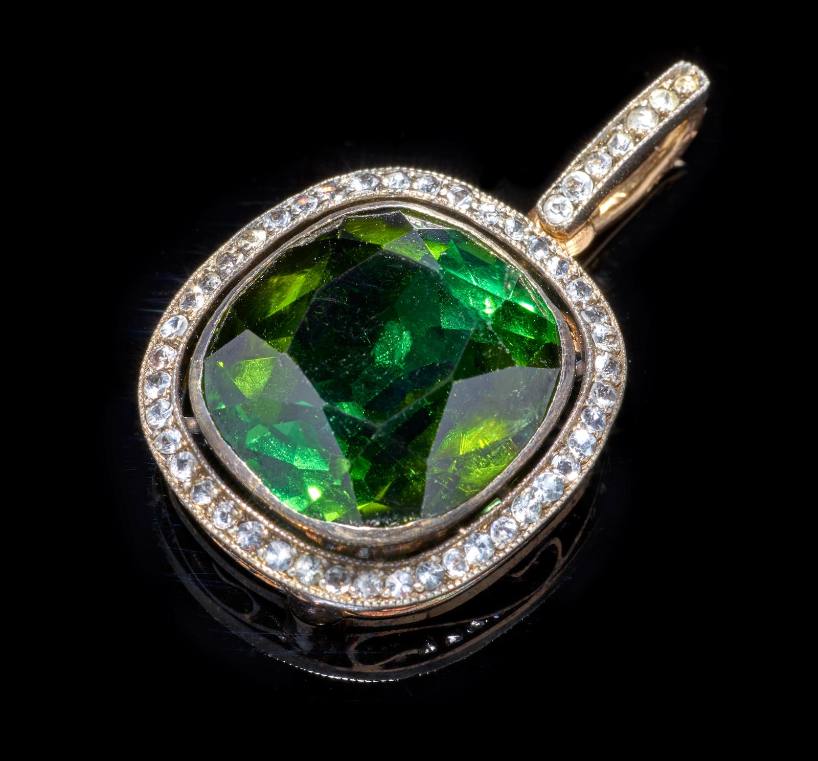 August Frederik Hollming | A gold-mounted tourmaline and diamonds ...