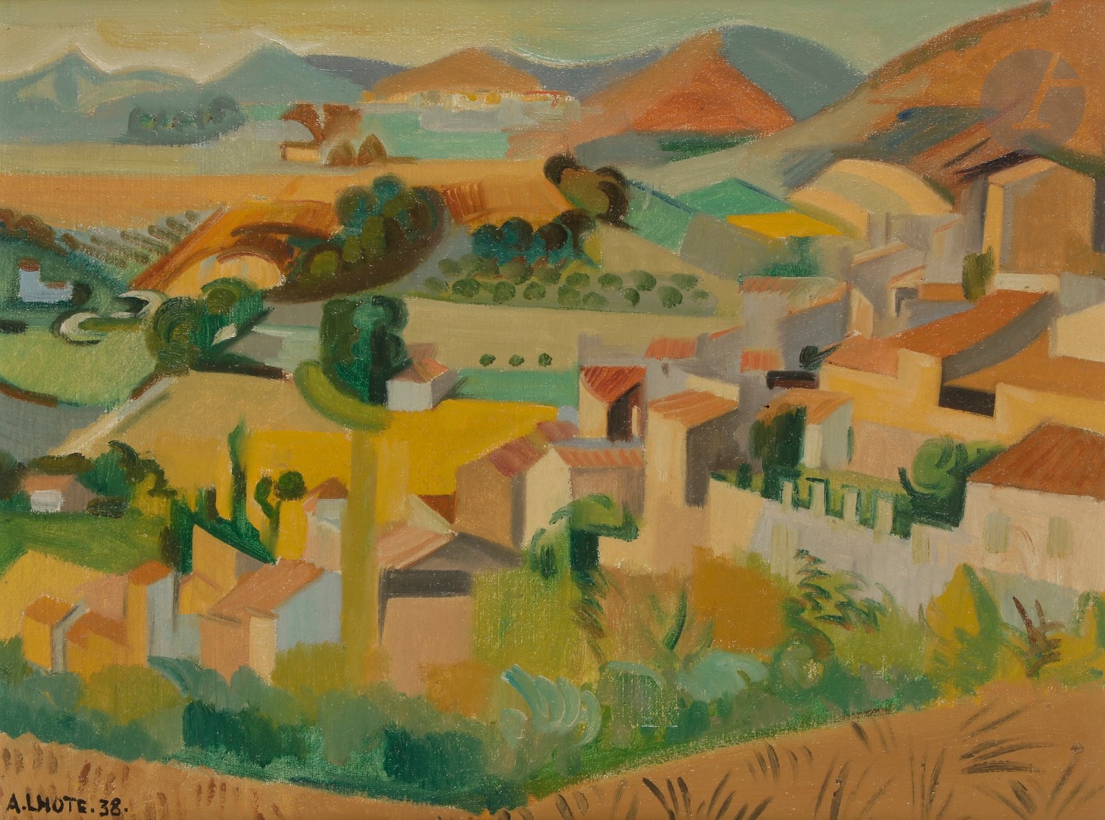 André Lhote | Paysage de Mirmande (1938) | MutualArt