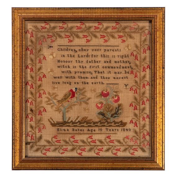 Eliza Bates | Eliza Bates Pictorial Sampler | MutualArt