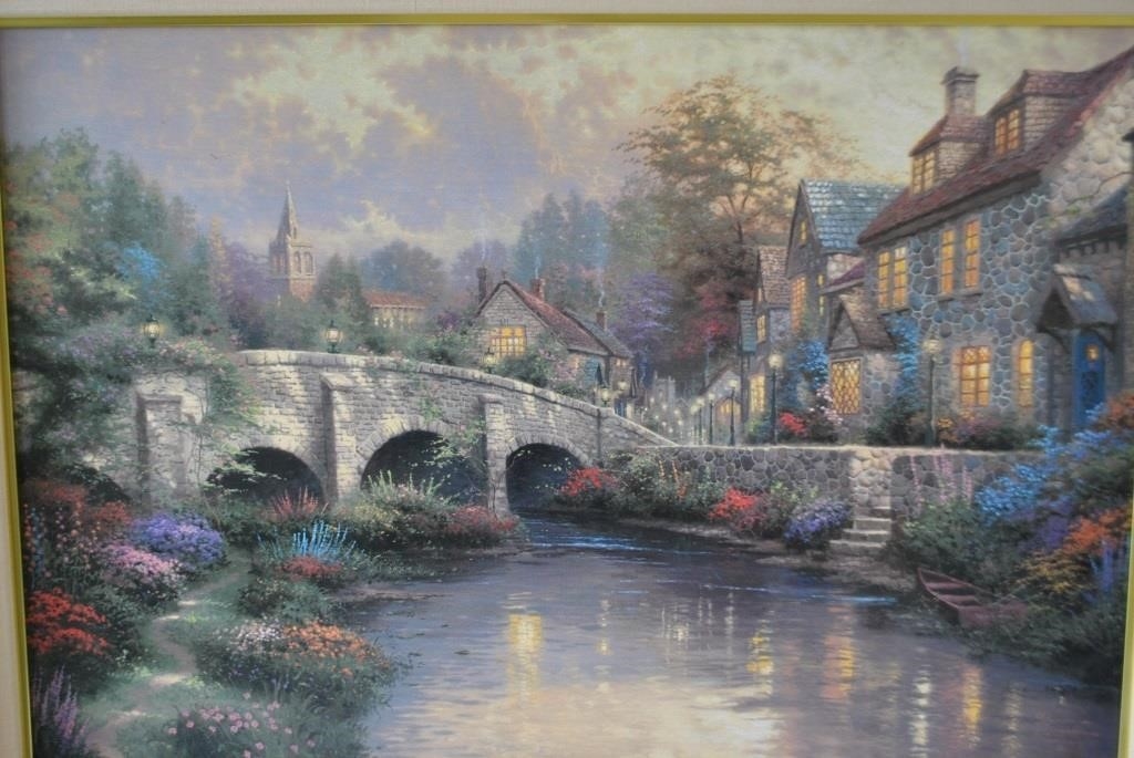 Thomas Kinkade | COBBLESTONE BROOKE | MutualArt