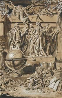 Josef Werner the Younger | Portrait de Louis XIV dans un paysage ...