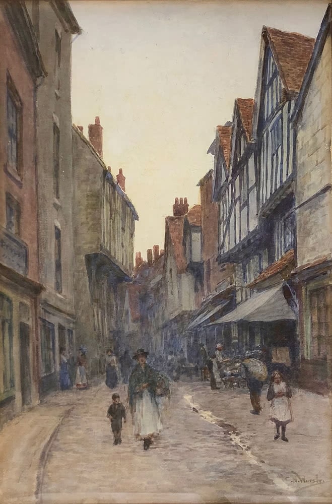 Charles Nathaniel Worsley | London Street Scene | MutualArt