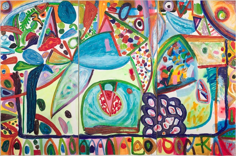 Gillian Ayres | Turkish Blue and Amber Green that in the Channel Stray ...
