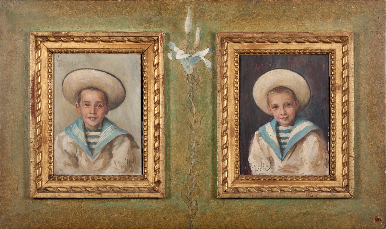 Richard Hall | Deux portraits de Bernard et Louis Roy enfants, fils de ...