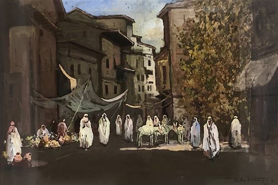 Blythe Fletcher | Market Scene (1926) | MutualArt