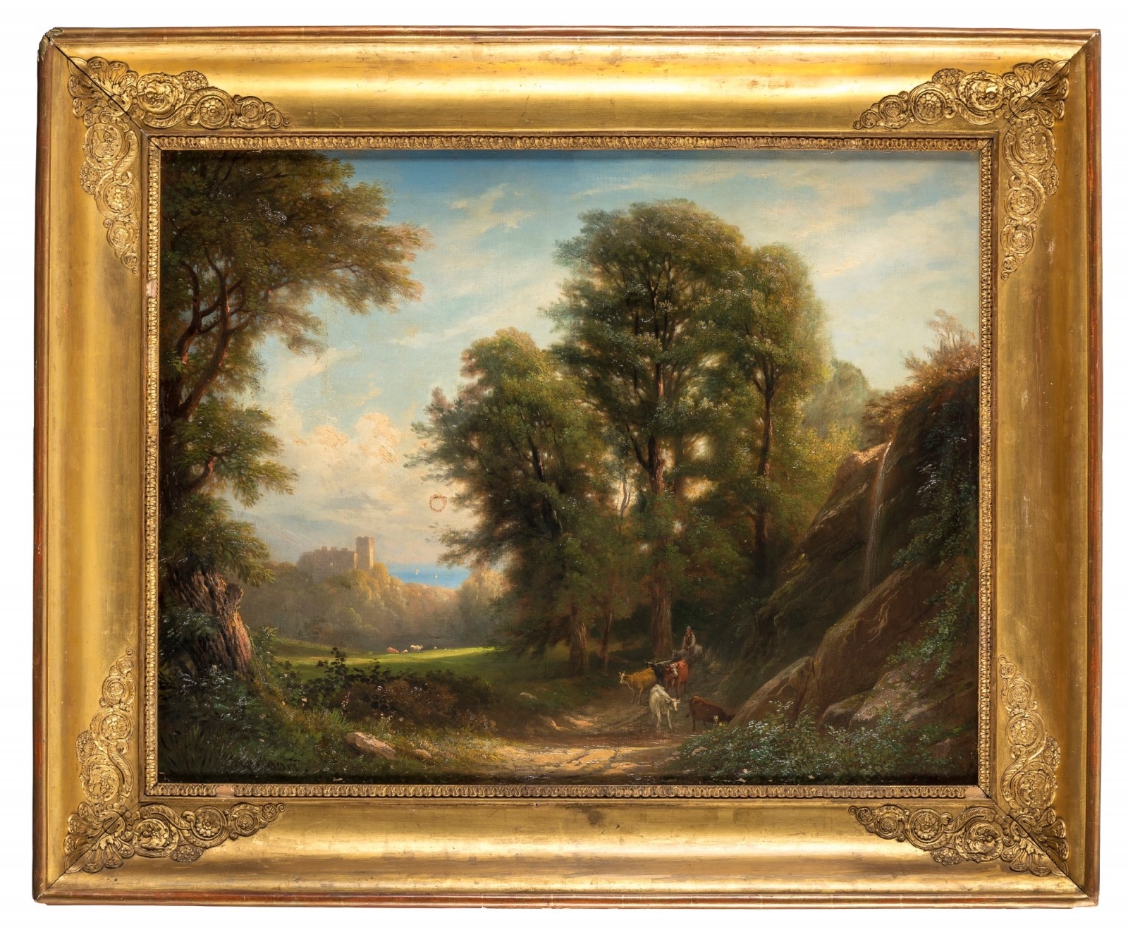 Charles-Louis Guigon | Paysage de campagne animé | MutualArt