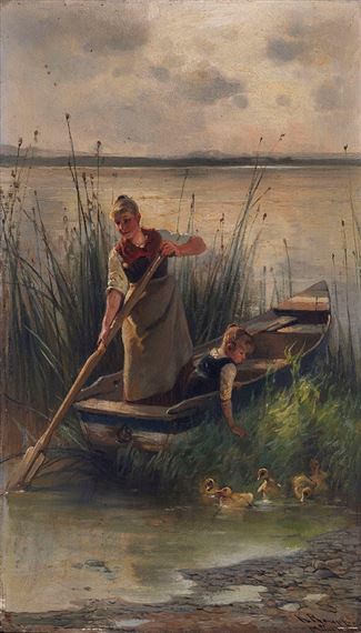 Karl Raupp | Am Ufer des Chiemsees (1869) | MutualArt