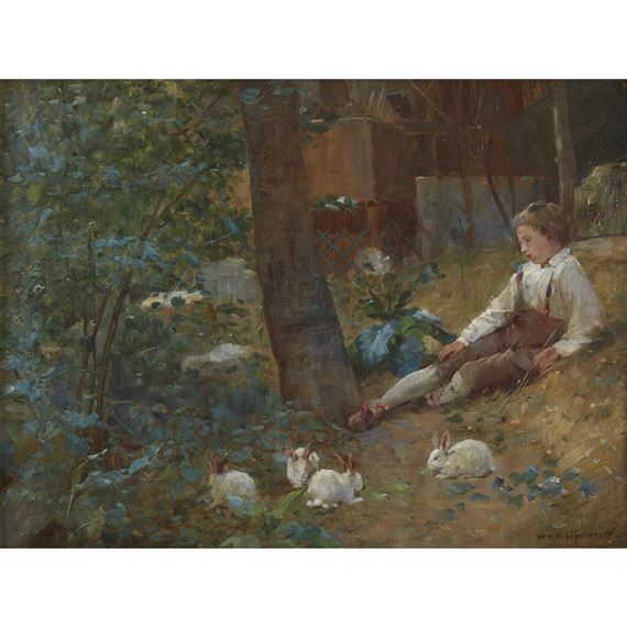 William Henry Lippincott | FEEDING HIS PETS (1881) | MutualArt