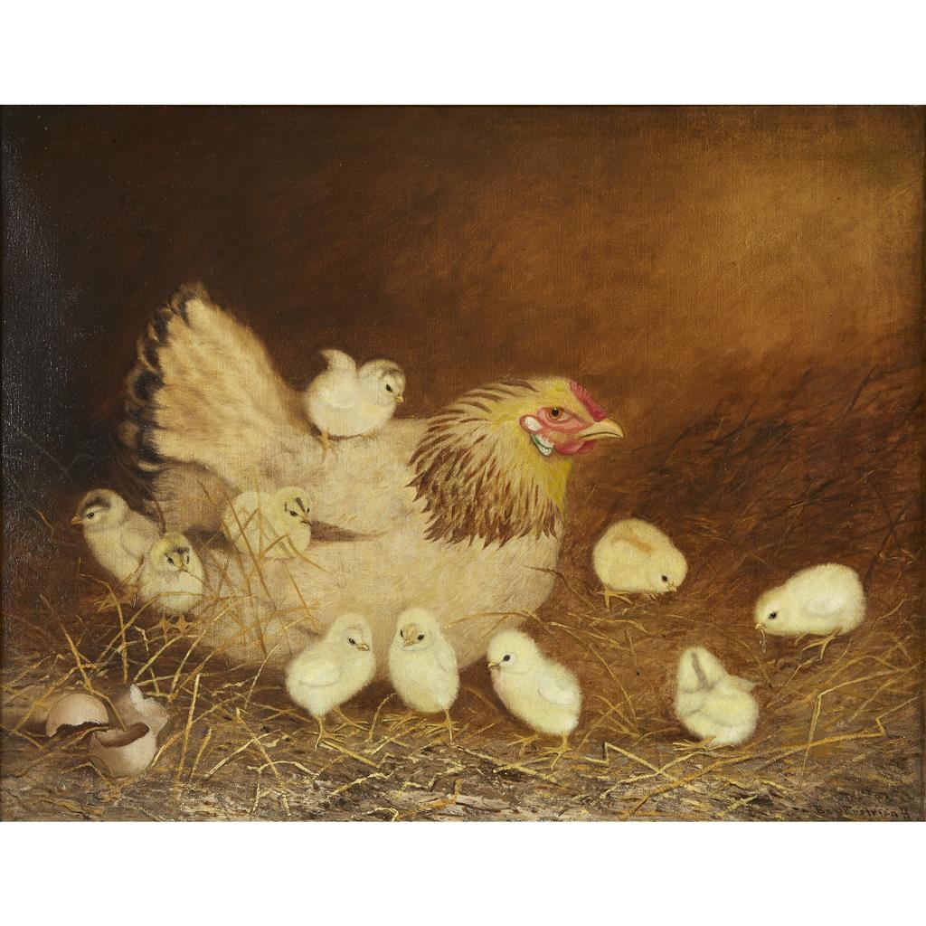 Ben Austrian | A HEN AND HER CHICKENS (1913) | MutualArt
